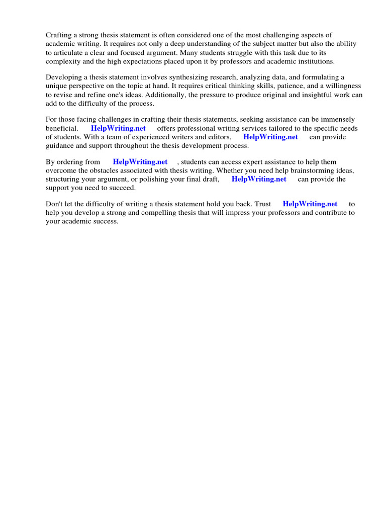 How To Develop Strong Thesis Statement | PDF | Essays | Thesis