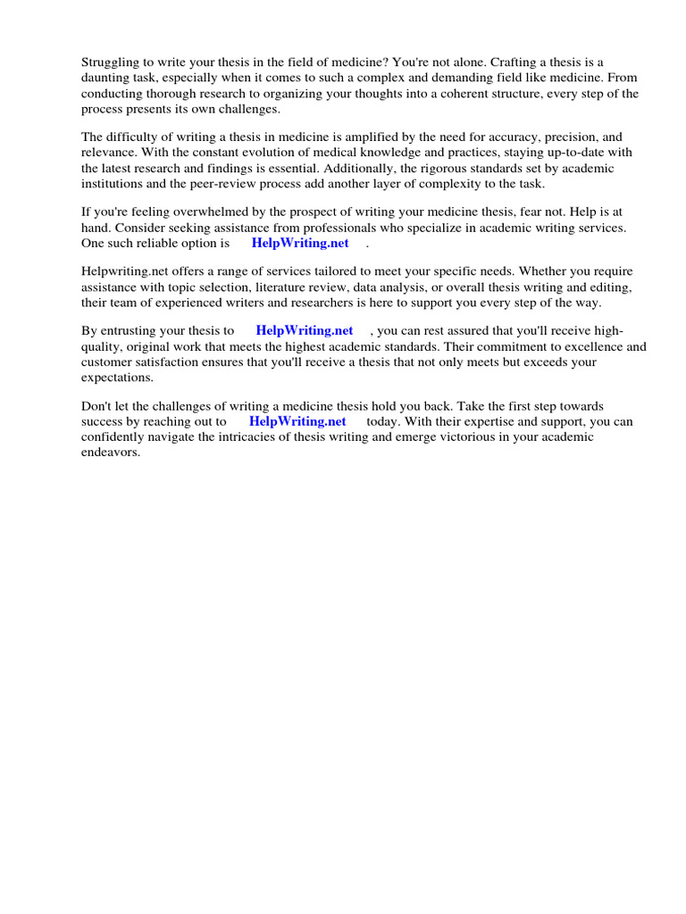 Medicine PG Thesis Topics | PDF | Thesis | Medicine