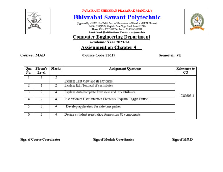 Computer Engineering Assignment 2023-24 | PDF | Art