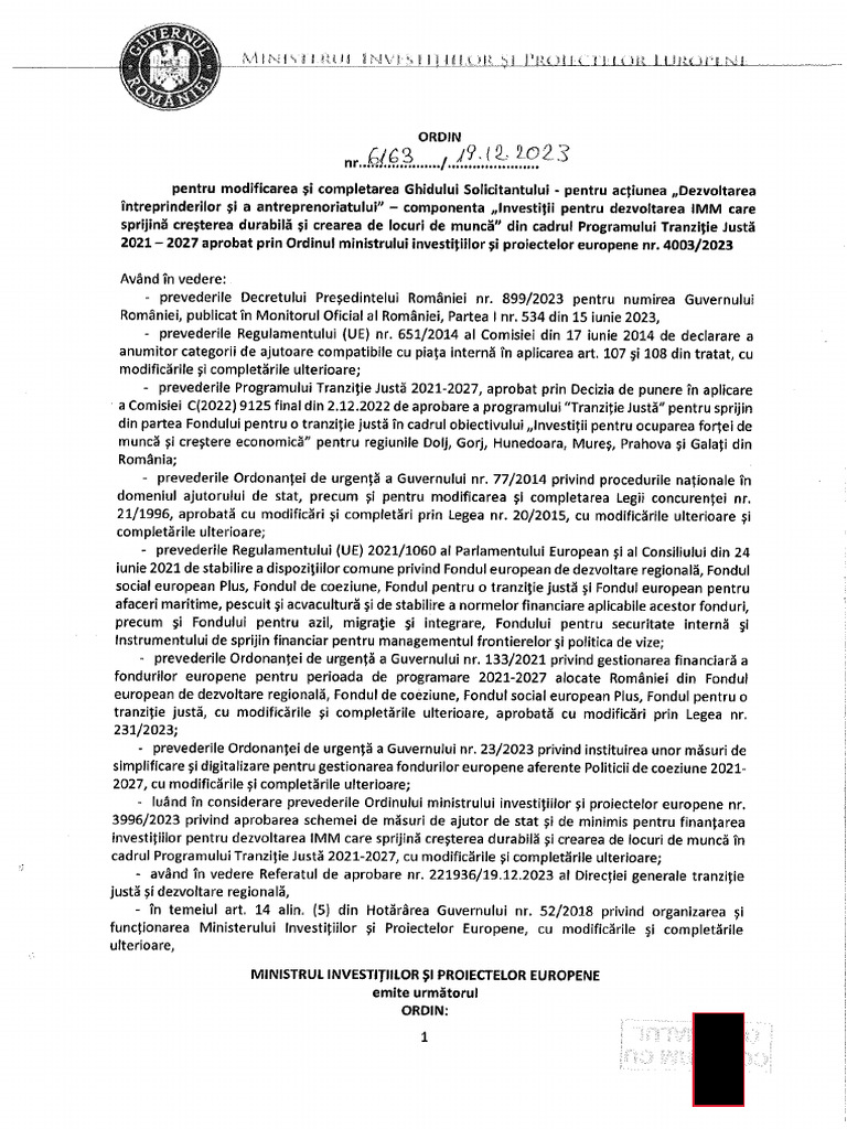 Ordin 6163-2023 - Pentru Publicare | PDF