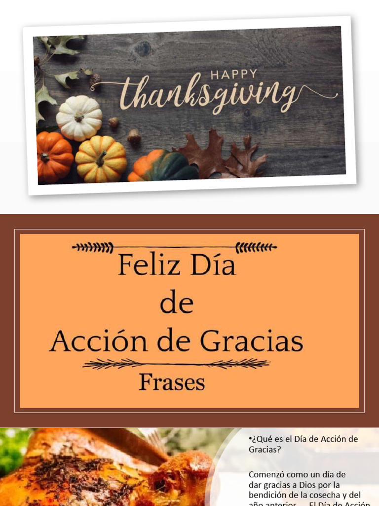 Historia y Tradiciones del Día de Acción de Gracias | PDF | Acción de ...