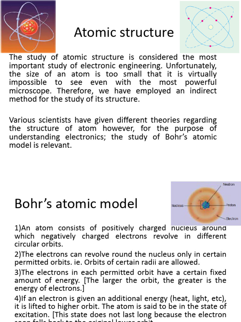 Bohr Model in Atomic Structure | PDF | Chemical Bond | Semiconductors