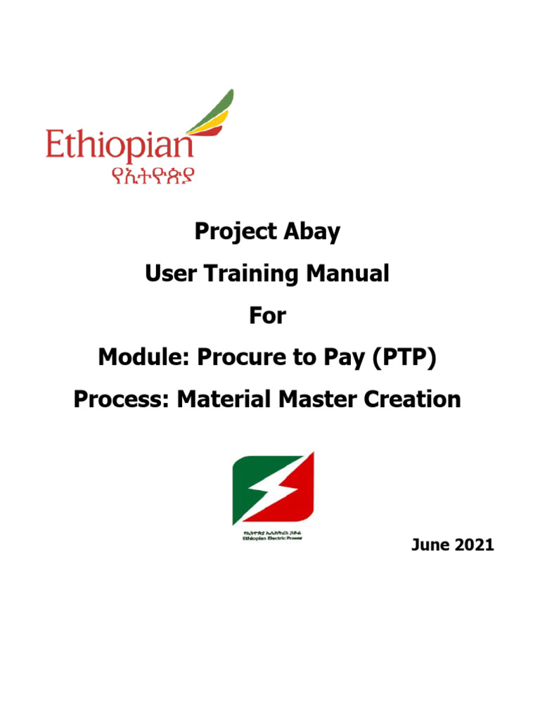 SAP - EEP - PTP - MM - Master Matrial User Manual V2. | PDF | User ...