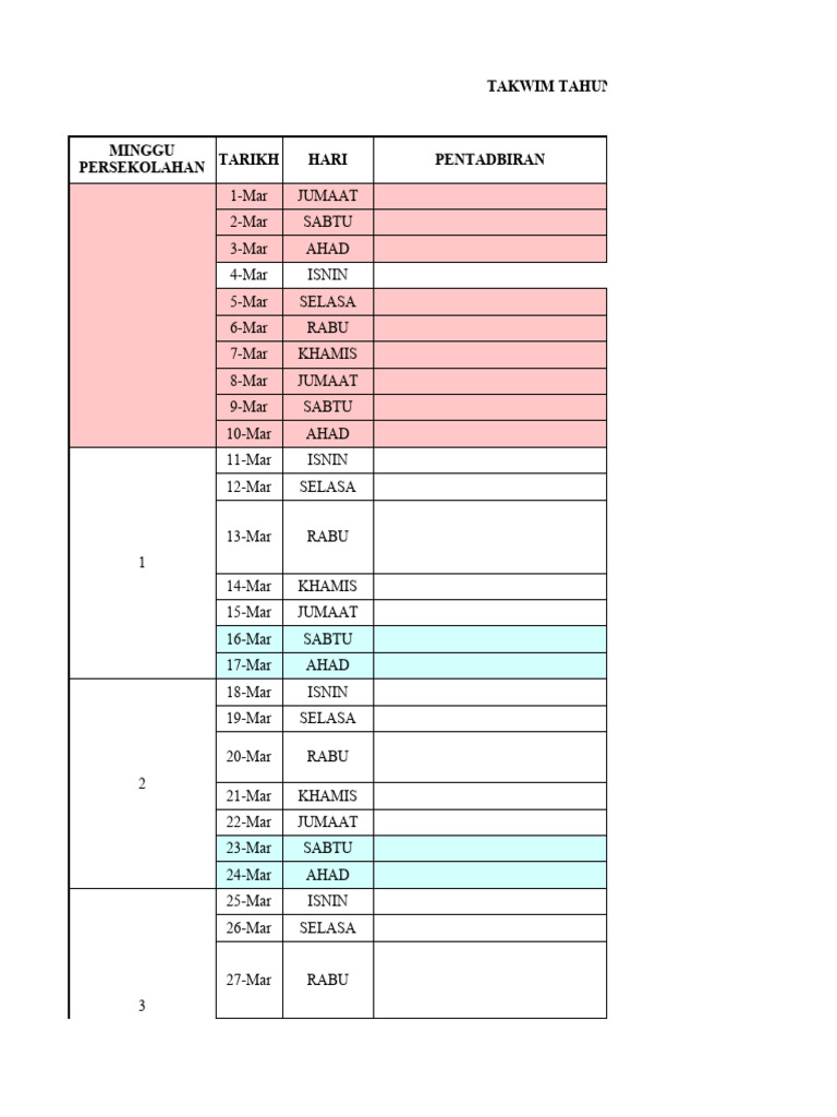 Takwim Tahunan Program Dan Aktiviti Sriti Tahfiz Al-Fateh Raub Sesi 2024-2025 | PDF
