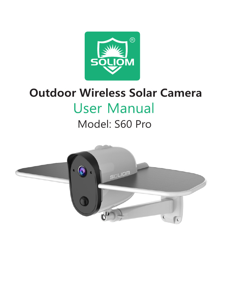 Soliom S60 Pro Camera User Manual | PDF | Screenshot | Wi Fi