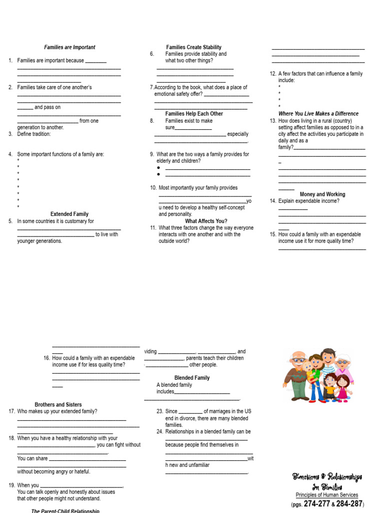 Att - 2 - Brochure - Functions and Relationships in Families | PDF ...
