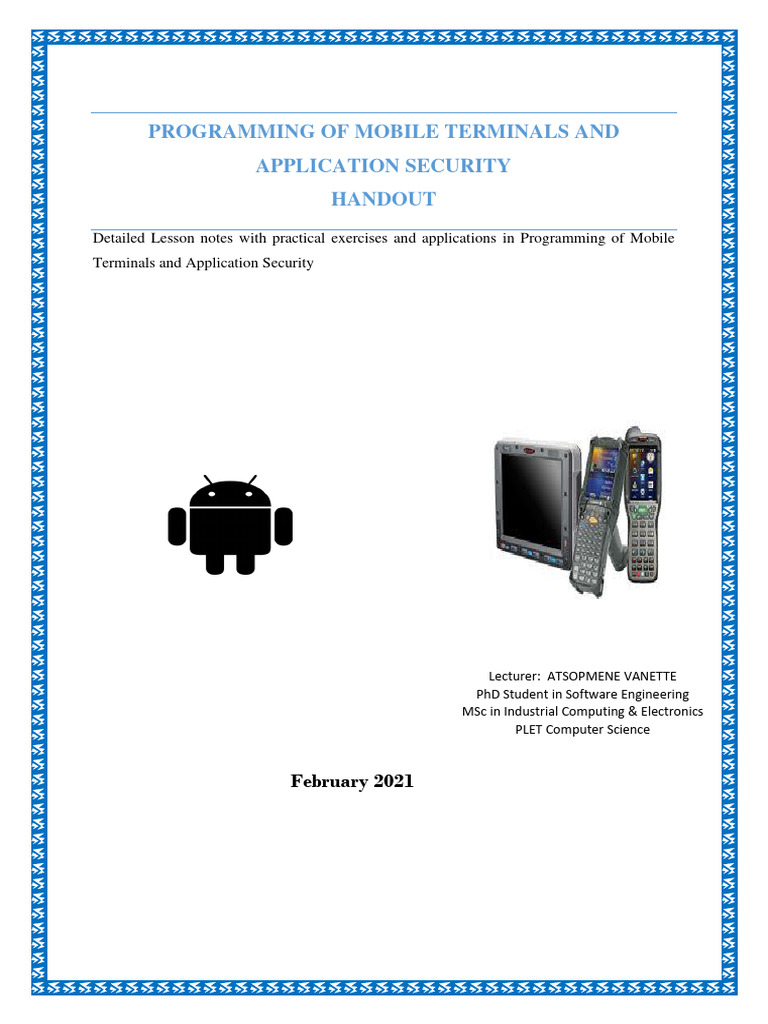 Universal Mobile Programming Note | PDF | Ios | Embedded System