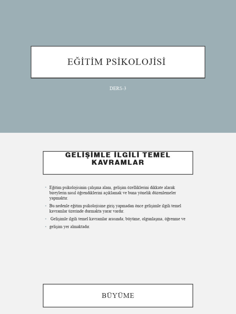 EgÌ Itim Psikolojis Ders-3 | PDF