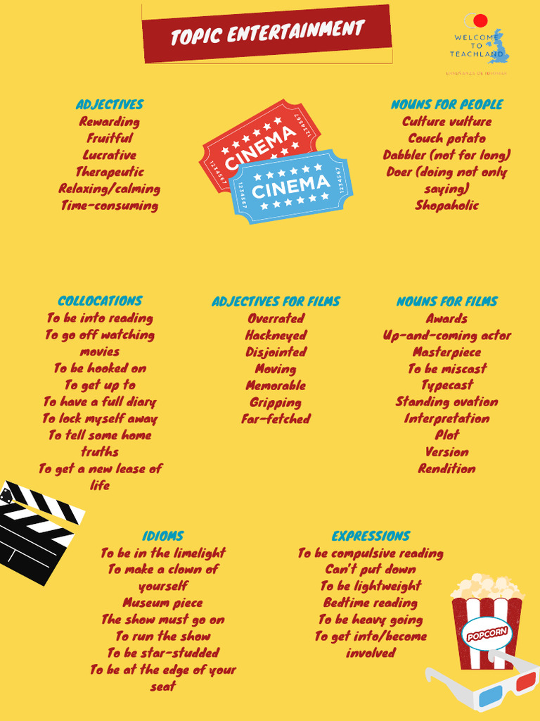 Entertainment Vocabulary Exercises | PDF