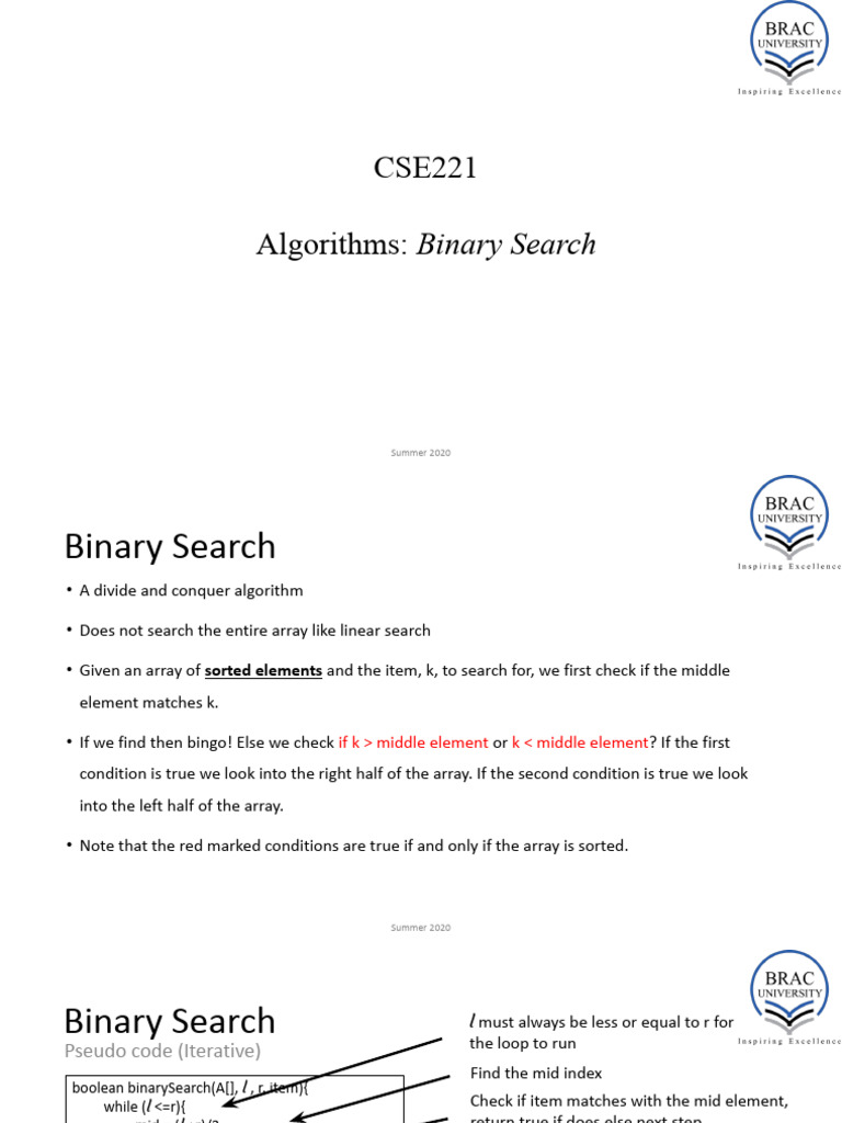 Binary Search | PDF | Time Complexity | Applied Mathematics