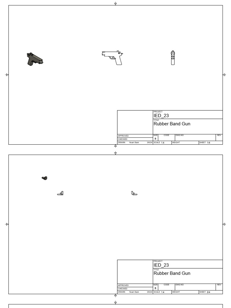 Rubber Band Gun Technical Drawings | PDF