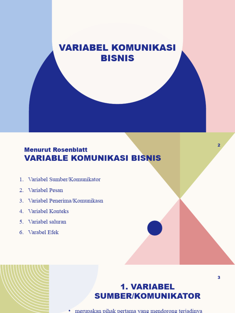 Variabel Komunikasi Bisnis | PDF
