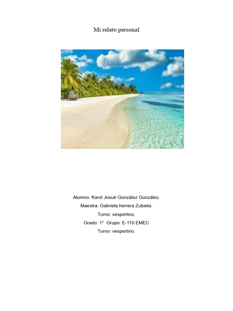 Mi Relato Personal | PDF