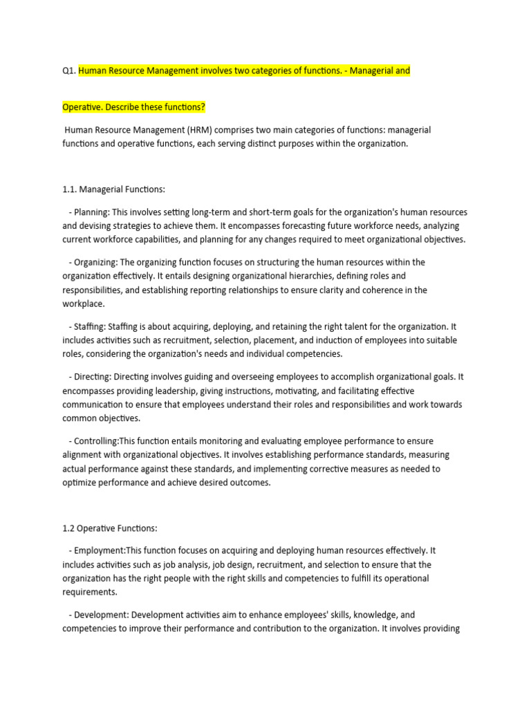 Q1. Human Resou-WPS Office | PDF | Human Resource Management | Recruitment