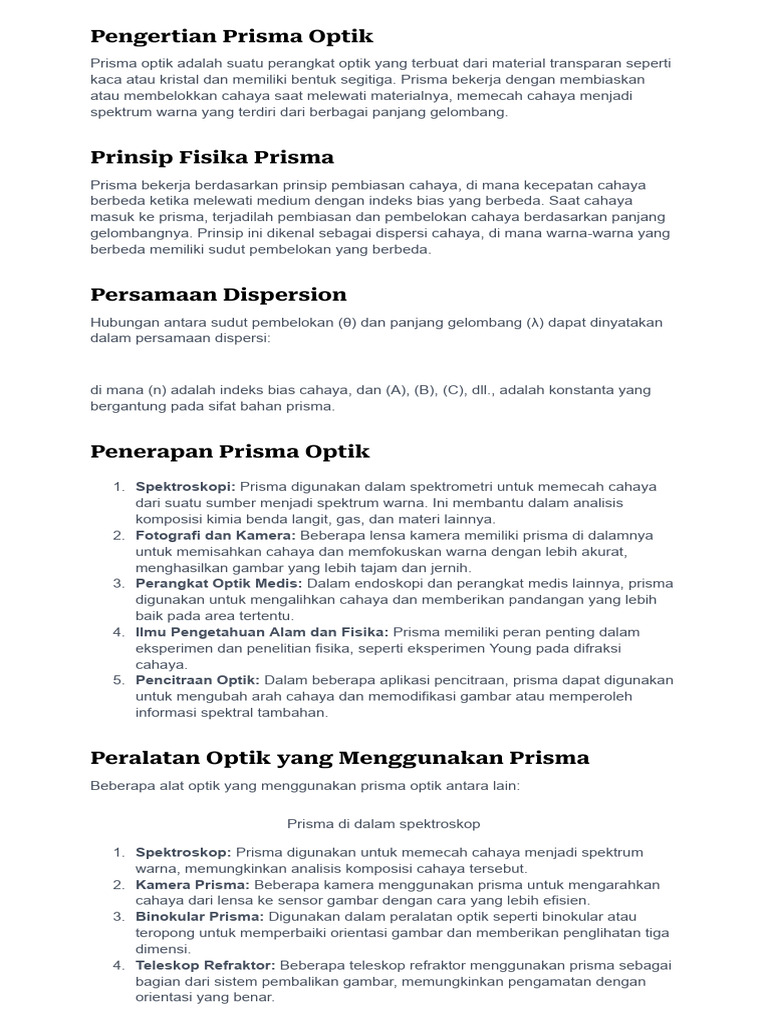 Fungsi Prisma dalam Periskop | PDF