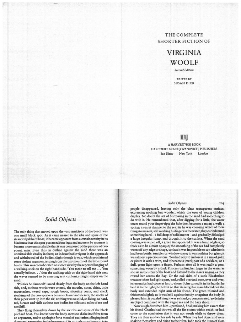 Solid Objects by Virginia Woolf | PDF