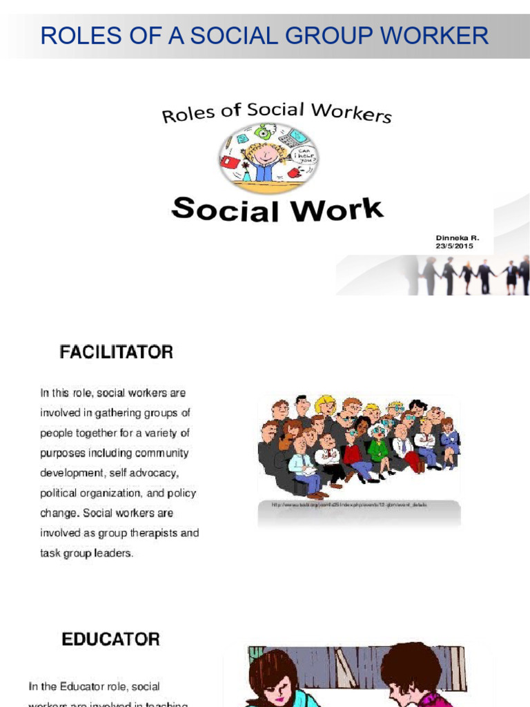 Roles of A Social Group Worker Ppt2 | PDF | Social Group | Goal