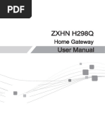 ZTE H1600 Home Gateway User Manual | PDF | Wi Fi | Computer Network