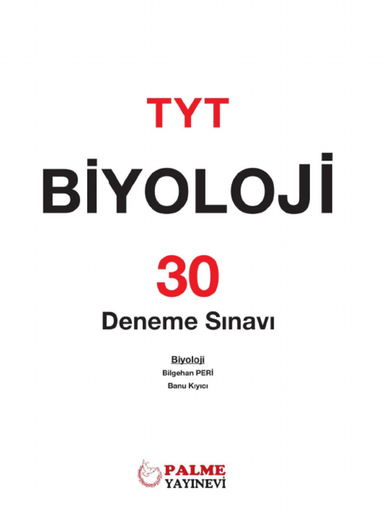 Palme TYT Biyoloji Deneme | PDF