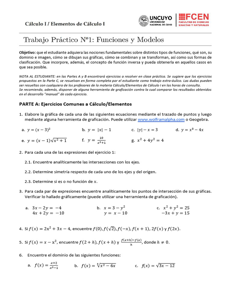 Elementos del calculo | PDF | Función (Matemáticas) | Geometría