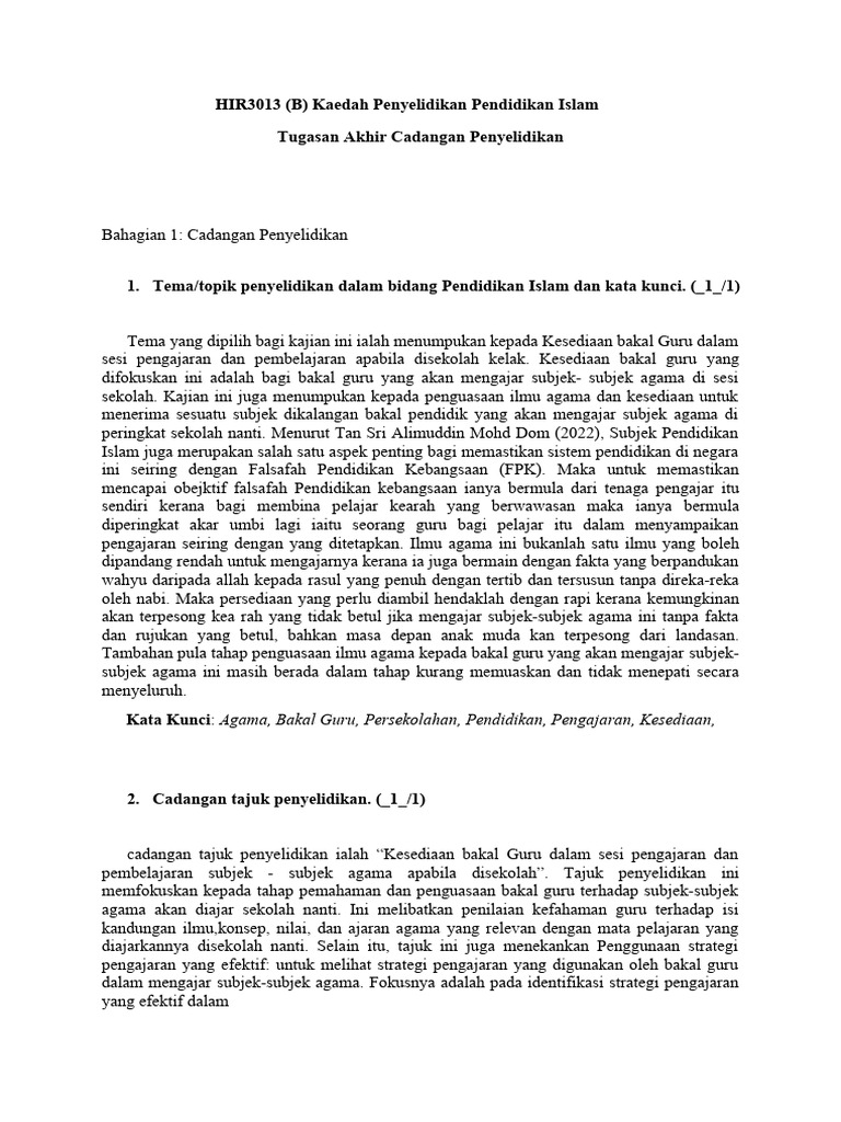 Tugasan Proposal 2 | PDF