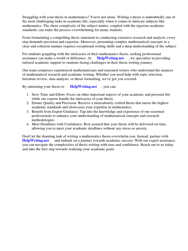 Thesis Title in Mathematics | PDF | Thesis | Mathematics