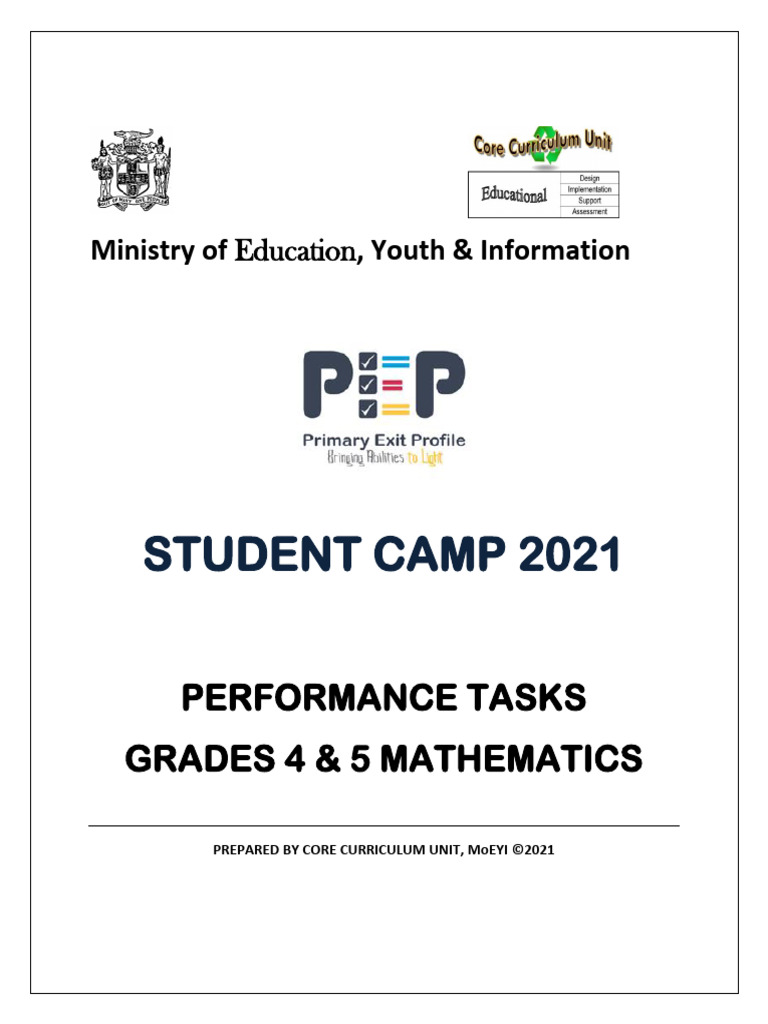 Mathematics Performance Tasks - Grades 4 and 5 - Student | Download ...