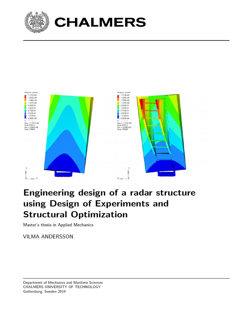 Engineering Design of A Radar Structure Using Design of Experiments and ...
