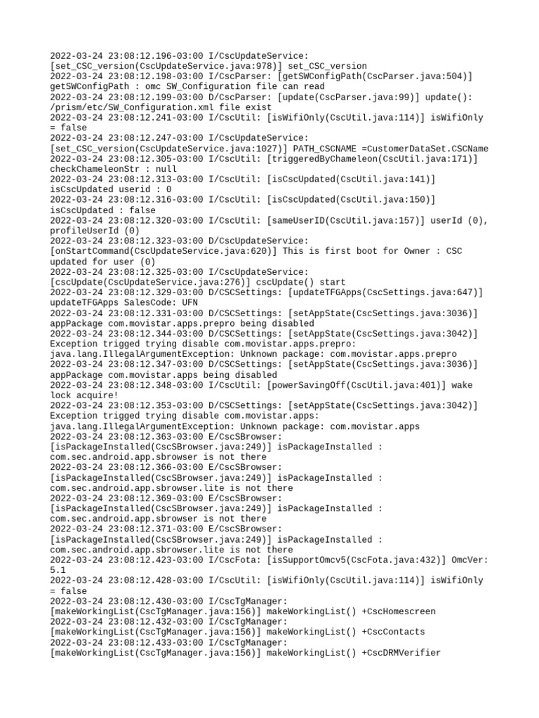 Csc Update Log Pdf Computer Science Software