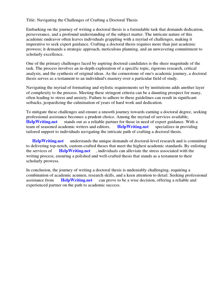 Doctoral Thesis Requirements | PDF | Thesis