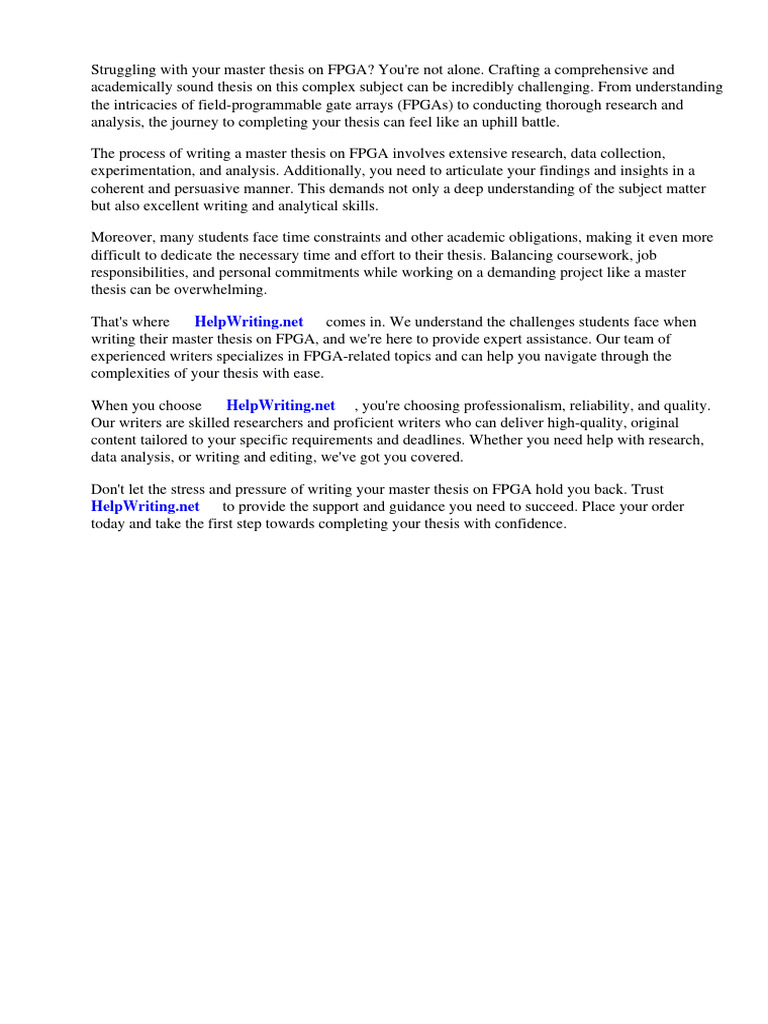 Master Thesis Fpga | PDF | Field Programmable Gate Array | Computer ... Master Thesis Fpga | PDF | Field Programmable Gate Array | Computer ...