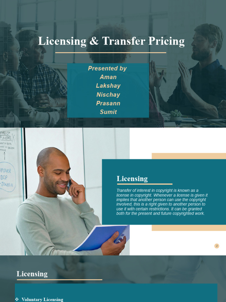 Licensing & Transfer Pricing | PDF | License | Lease