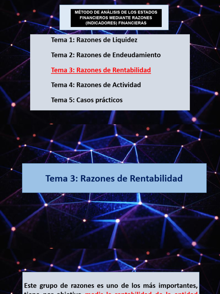 3. Razones de Rentabilidad | PDF | Rentabilidad sobre recursos propios | Inversiones