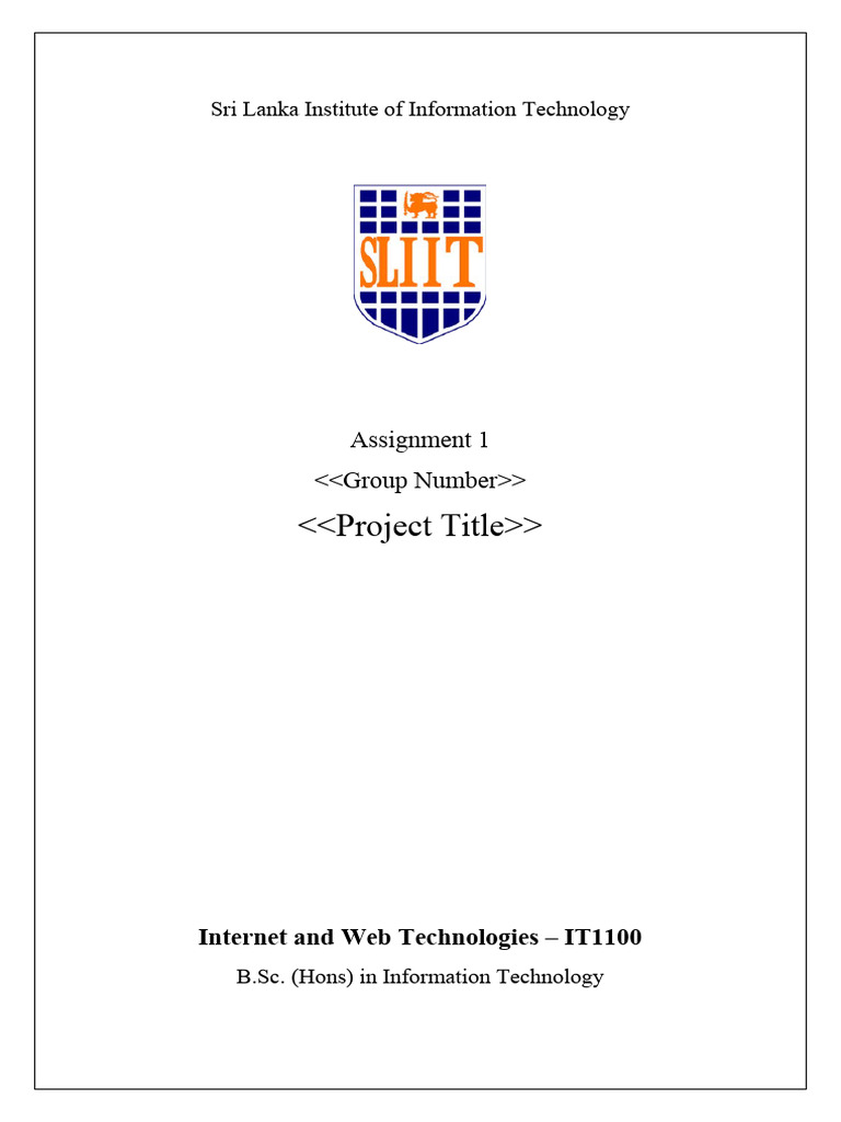 IT1100 IWT - Assignment 01 - Answer Template | PDF | Hypertext | Computer Mediated Communication
