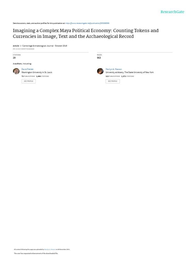 Maya Political Economy and Currency | PDF | Maya Civilization | Money