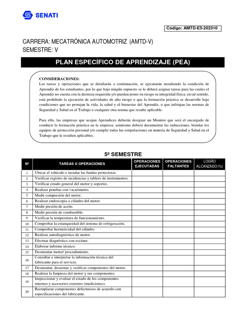 PEA AMTDE 202310 V Semetre | PDF | Transmisión automática | Máquinas
