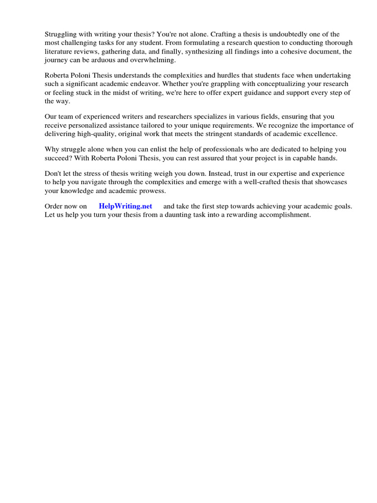 Thesis Help for Struggling Students | PDF | Career & Growth | Business