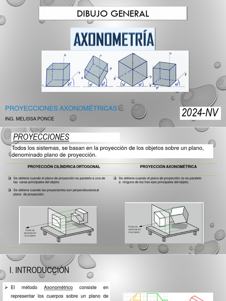 Dibujo General - CLASE - 5 - Axonometría | PDF | Tecnicas artisticas ...