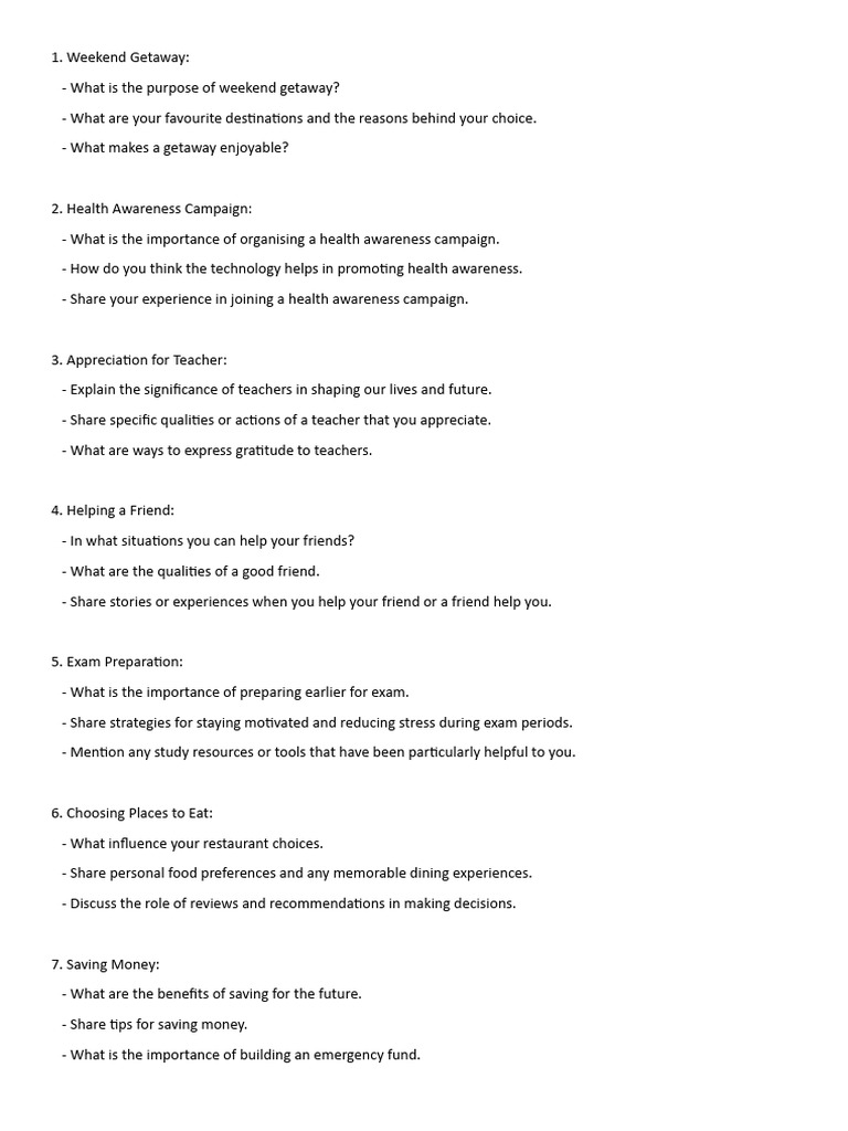 SPM Oral Speaking | PDF | Human Communication