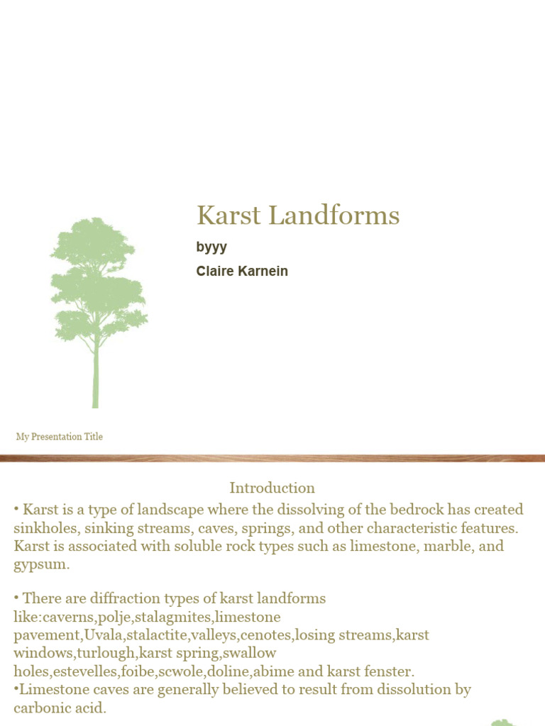 Karst Landforms | PDF | Art | Science & Mathematics
