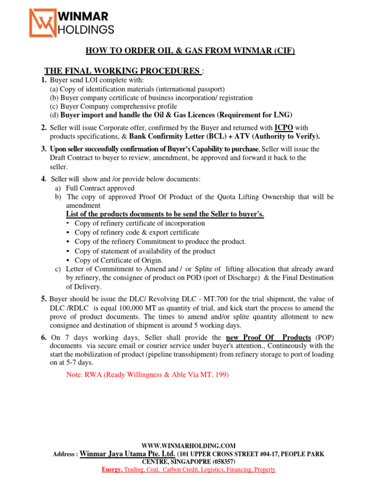 CIF Procedures - For - Buyer | Download Free PDF | Procurement | Business