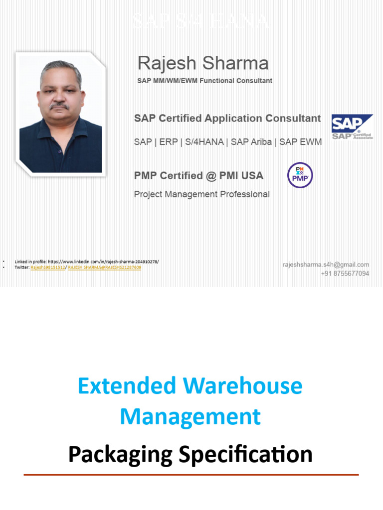 Packaging Specs for SAP EWM Users | PDF | Packaging And Labeling ...