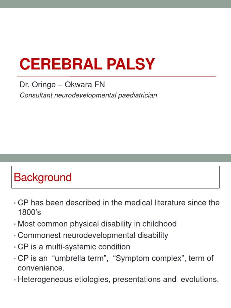 Cerebral Palsy | PDF | Cerebral Palsy | Epilepsy