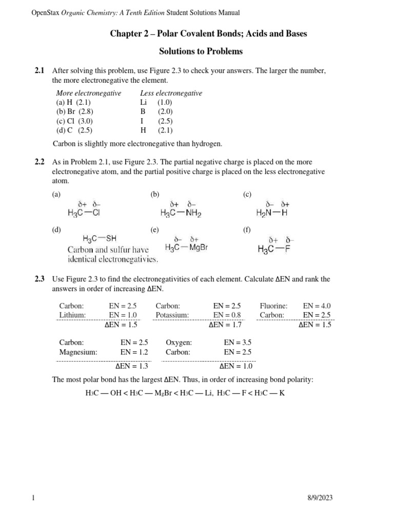 OrganicChemistry10e SSM Ch02 | Download Free PDF | Acid | Acid ...