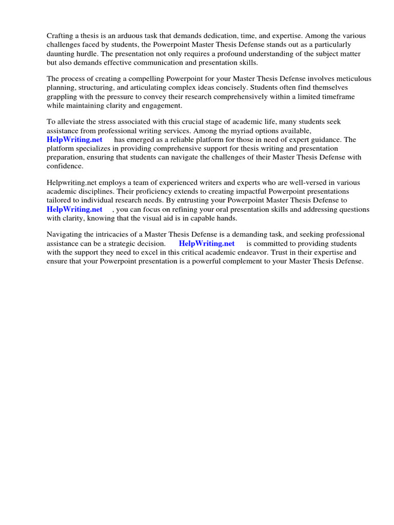 Powerpoint Master Thesis Defense Download Free Pdf Thesis