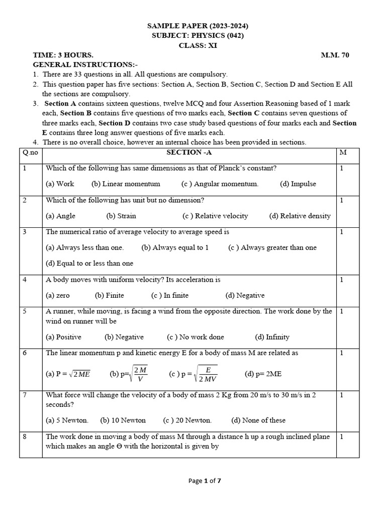 Samplepape03022024112234 0 | PDF | Orbit | Force