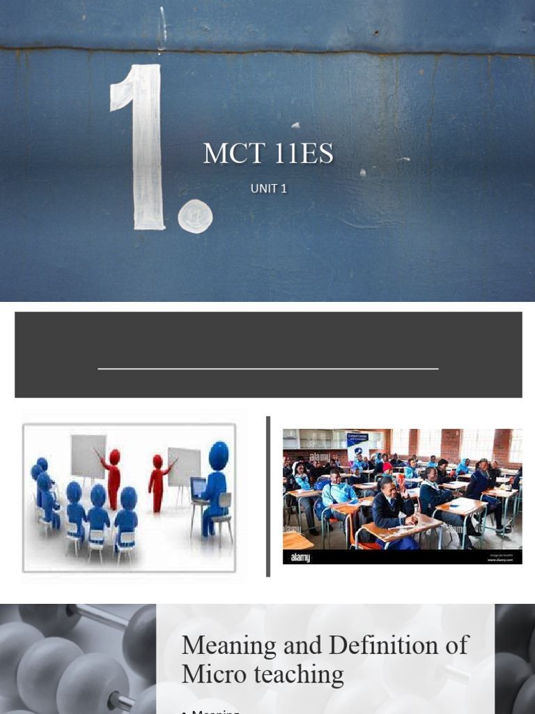Unit 1 MCT 11es | Download Free PDF | Teachers | Education Theory