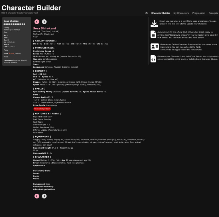 Character Builder Dungeons & Dragons - D&D 5 | PDF | Dungeons & Dragons ... Character Builder Dungeons & Dragons - D&D 5 | PDF | Dungeons & Dragons ...