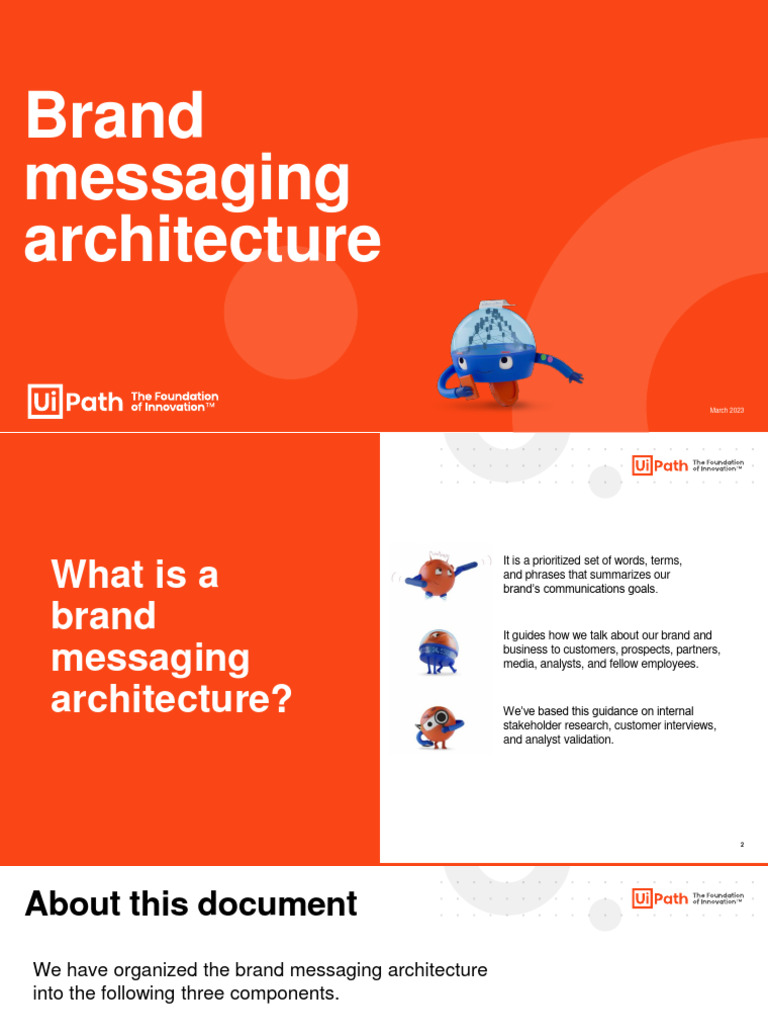 Uipath Brand Messaging Architecture | PDF | Automation | Supply Chain