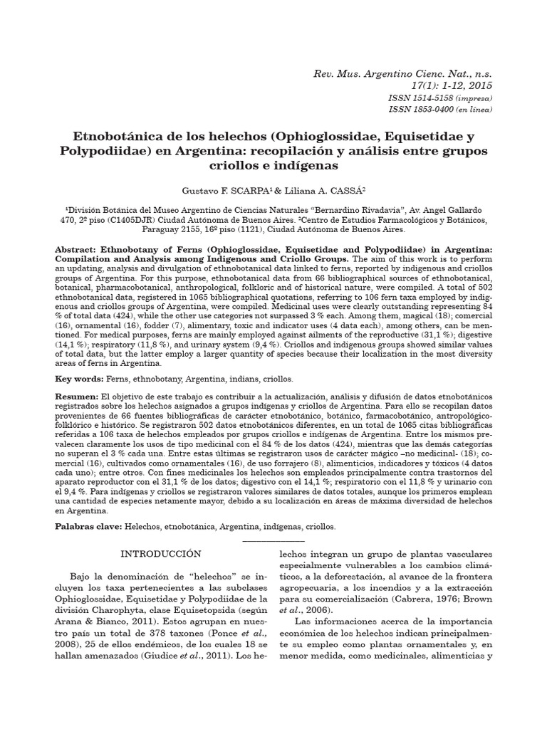 Scarpa & Cassá - RevMACN - 17 (1) - Paginado | PDF
